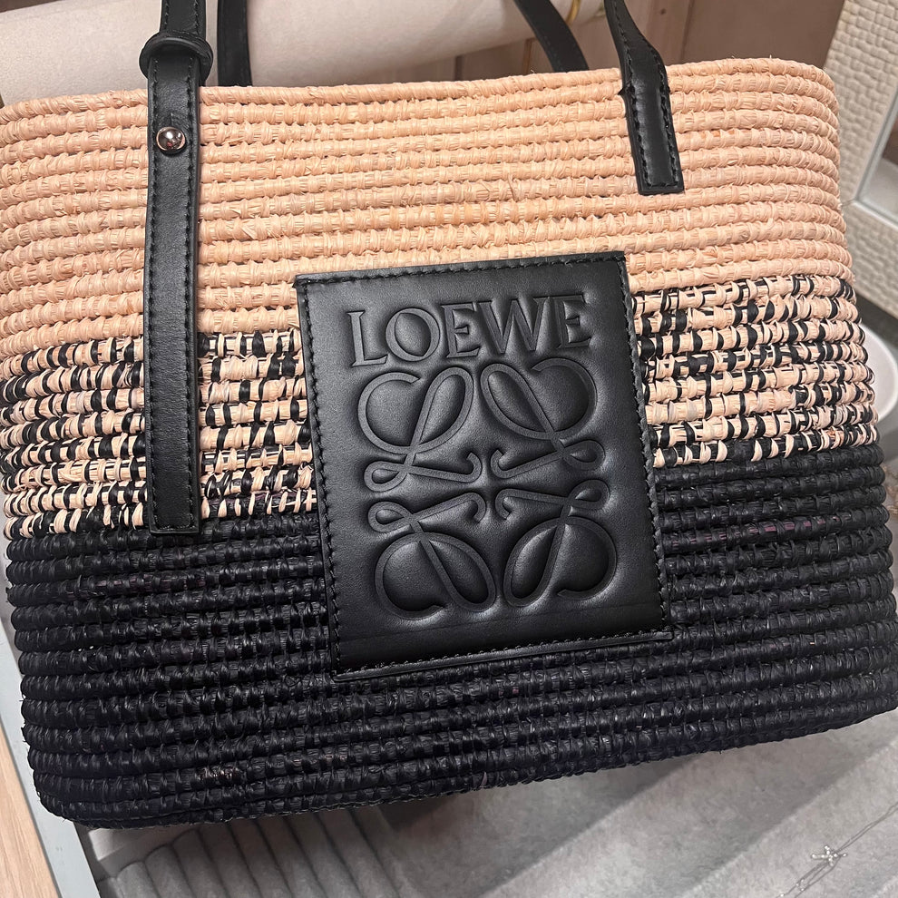 Loewe Raffia Bag (Black) – Vintage Manila Co.